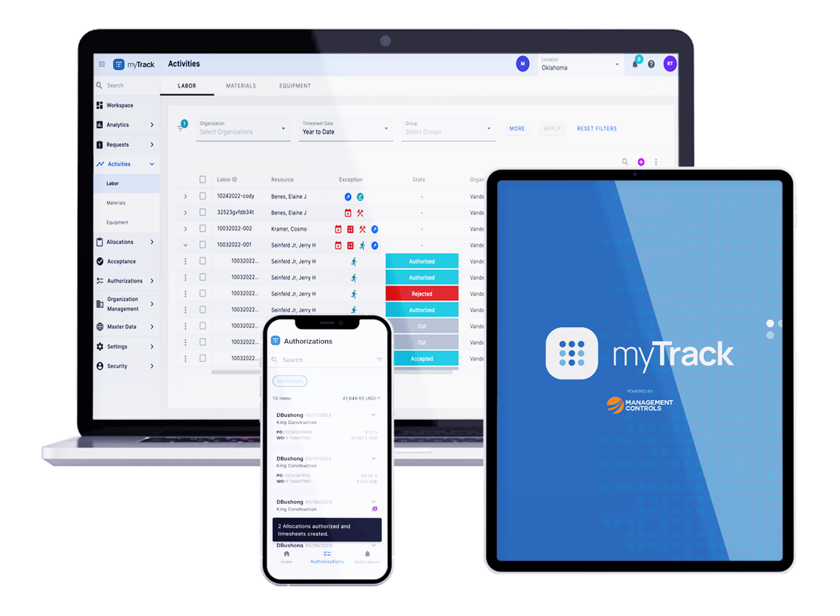 Contractor Timekeeping and Cost Management Software | myTrack Platform