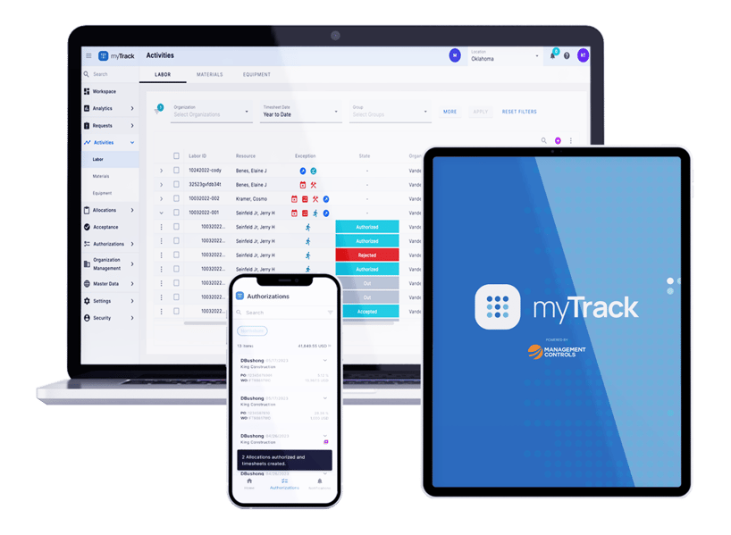 Contractor Timekeeping and Cost Management Software | myTrack Platform